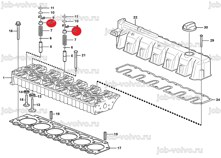 Тарелка клапанной пружины [VOE11700346] для Volvo EC 240B - по лучшей цене!